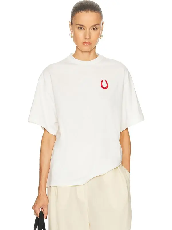 JIL SANDER Short Sleeve T-shirt - Porcelain