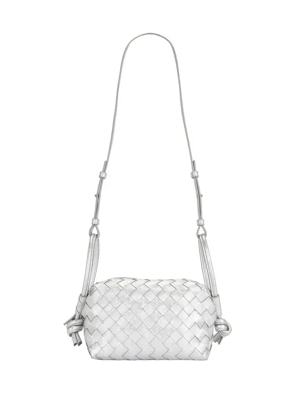 Bottega Veneta Loop Top Handle Bag - Silver