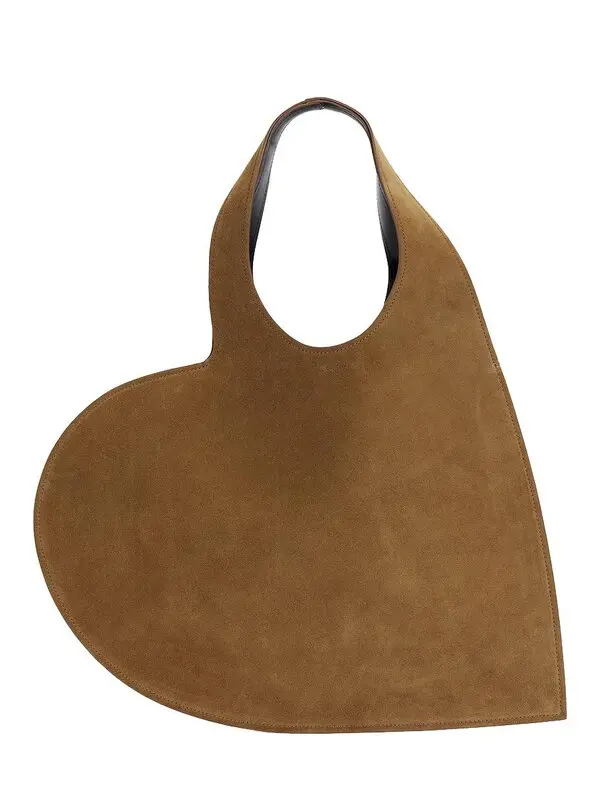 Coperni Double Heart Tote Bag - Brown Dark
