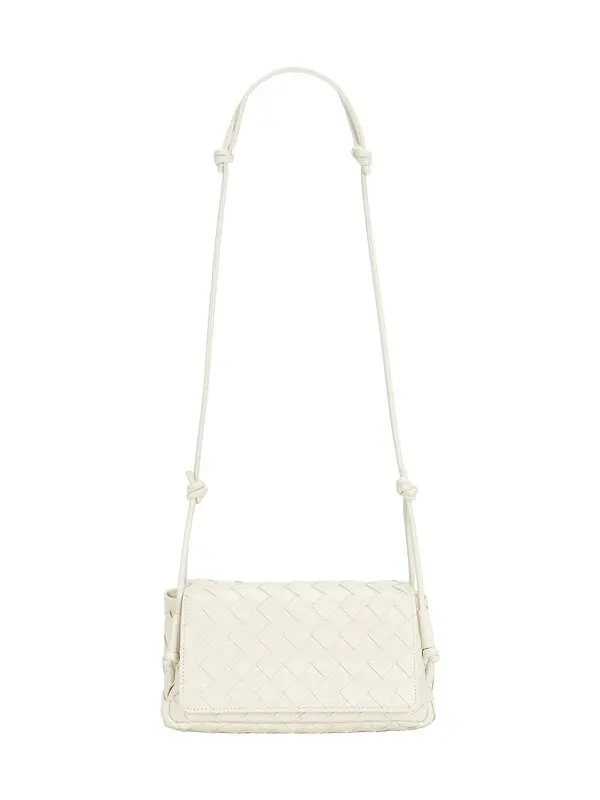 Bottega Veneta Notturno Flap Pouch Bag - Sea Salt & Gold
