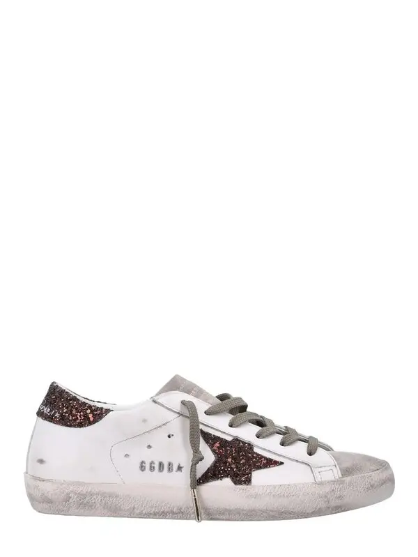 GOLDEN GOOSE Superstar Sneakers - Milk/brown Glitter