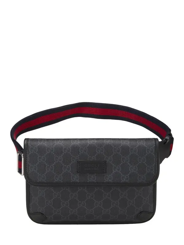 Gucci Gg Supreme Web Belt Bag - Black