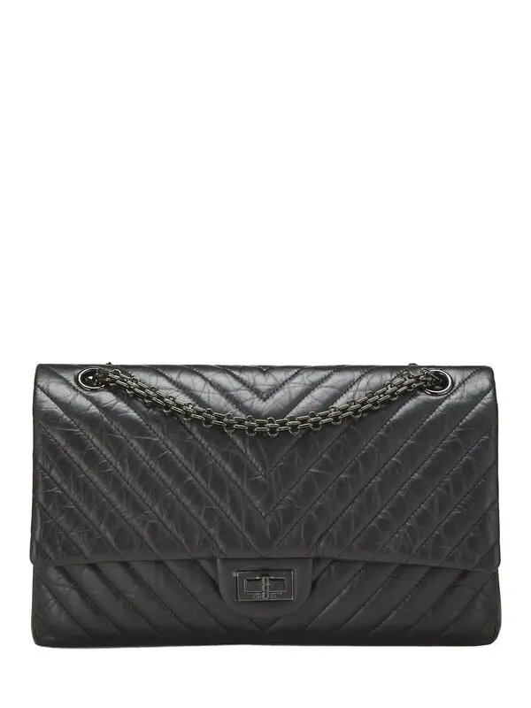 Chanel Chevron Calfskin 2.55 Reissue 226 Flap Bag - Black
