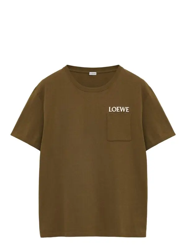 Loewe Relaxed Embroidered T-shirt - Green