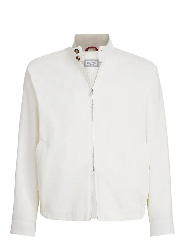 Brunello Cucinelli Cotton-blend Water-resistant Jacket - White