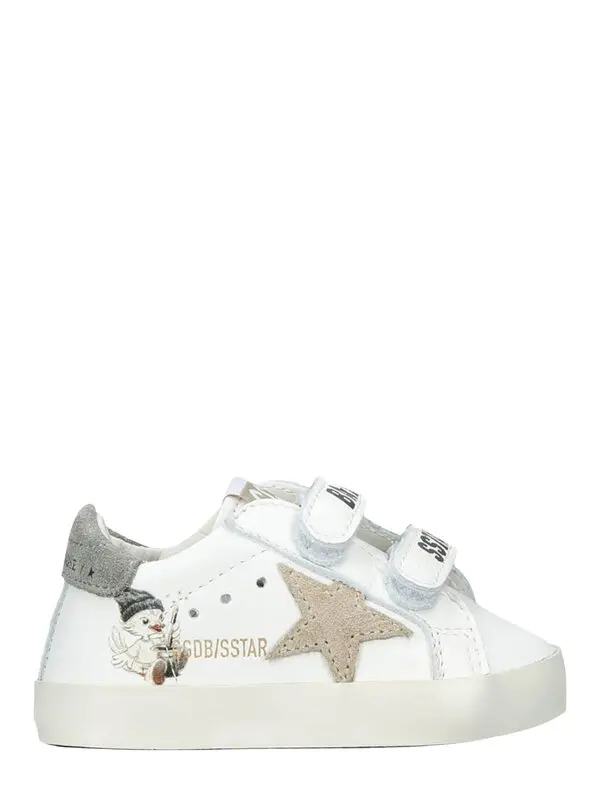 Golden Goose Leather School Mascot Sneakers - White