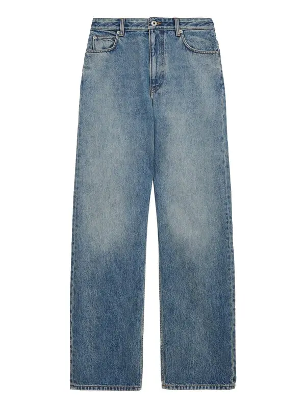 Loewe Anagram Wide-leg Jeans - Blue