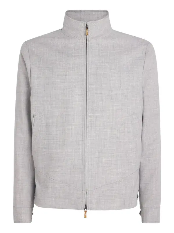 Colombo Cashmere Zip-up Jacket - Grey