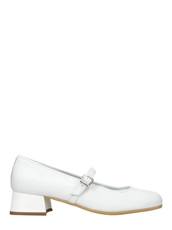 Monnalisa Leather Dorothy Mary Janes - White