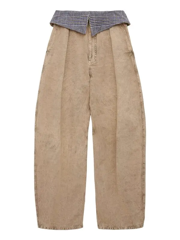 Loewe Cotton-wool Barrel Jeans - Beige