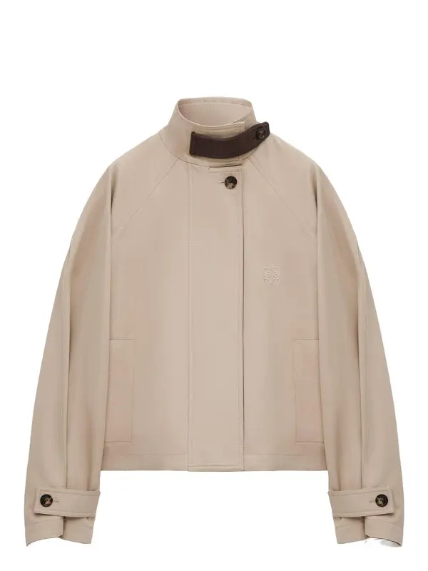 Loewe Cotton-silk Cropped Coat - Beige
