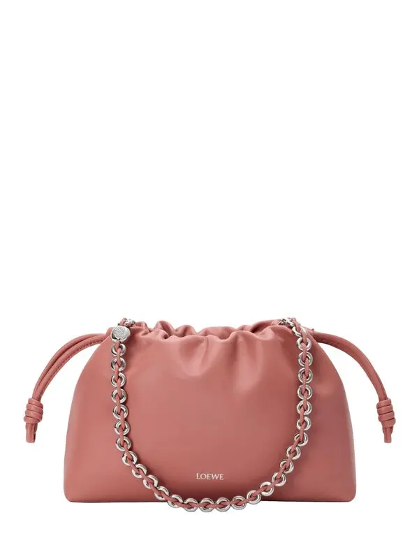 Loewe Medium Leather Flamenco Shoulder Bag - Pink