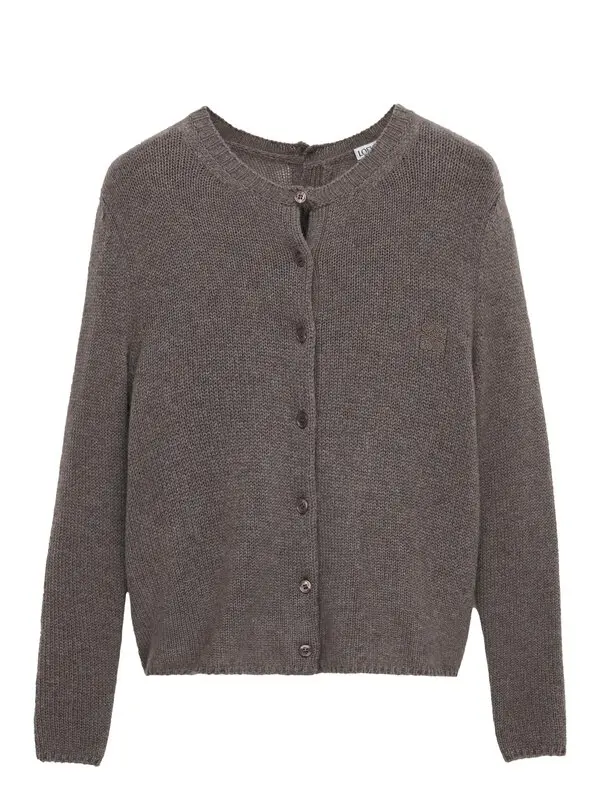 Loewe Cashmere Anagram Cardigan - Grey