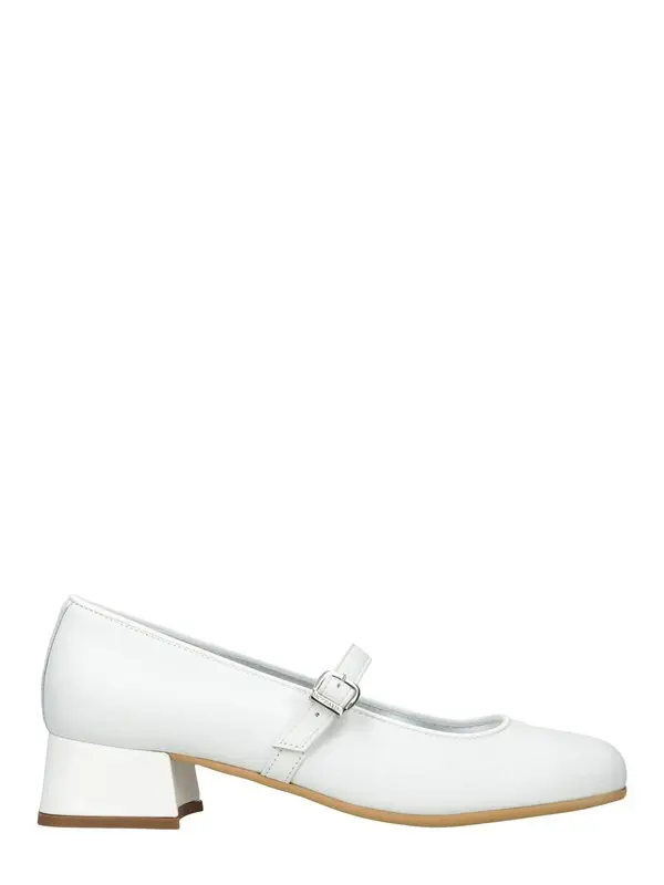 Monnalisa Leather Dorothy Mary Janes - White