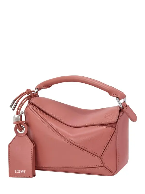 Loewe Mini Featherlight Puzzle Top-handle Bag - Pink