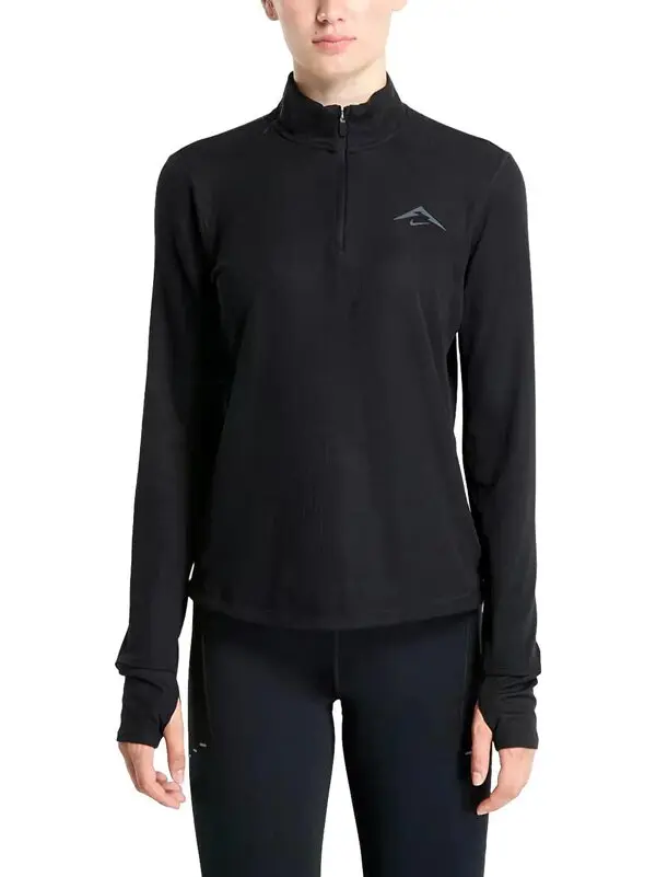 Nike Quarter-zip Sweatshirt With Thumb-hole Cuffs - Black