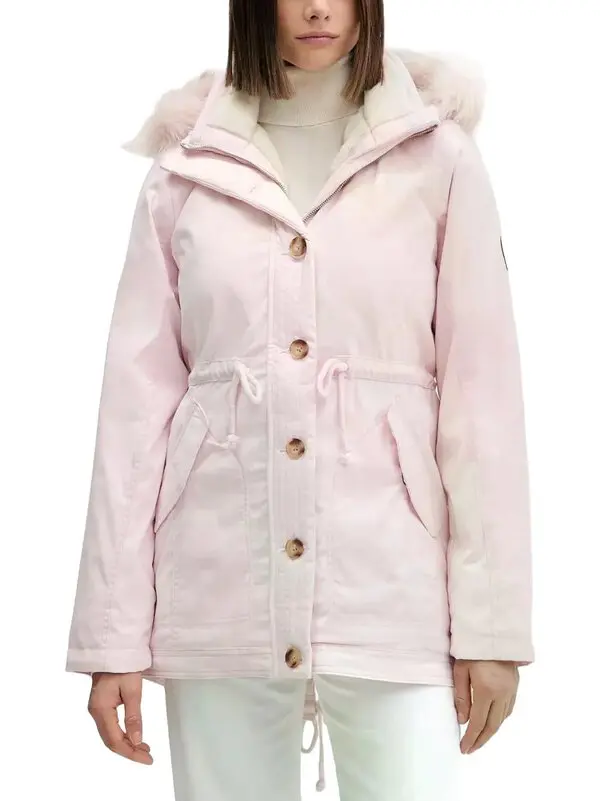 Hollister Faux-fur Hooded Coat - Pink
