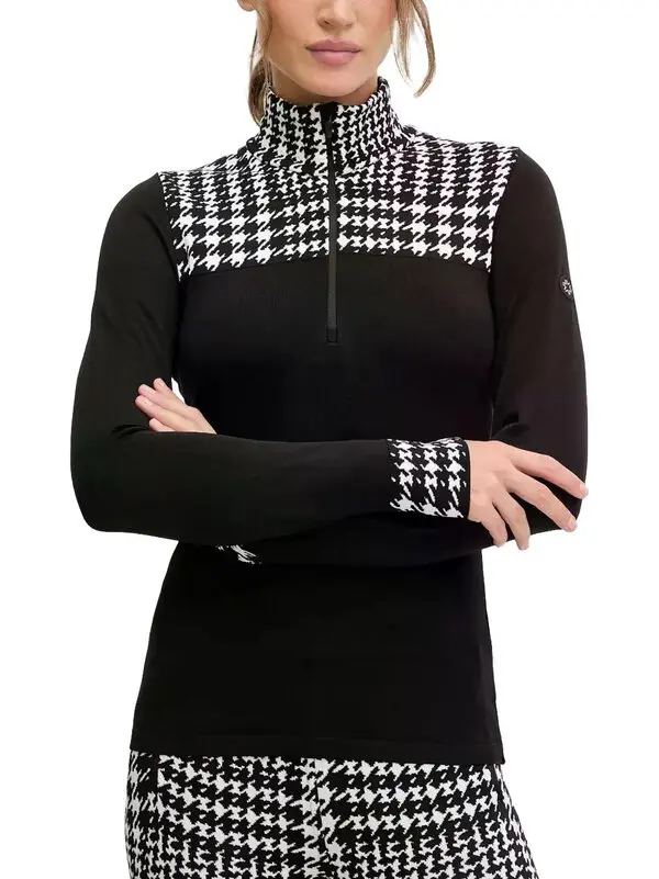 NEWLAND Houndstooth Zip Skiwear - Black