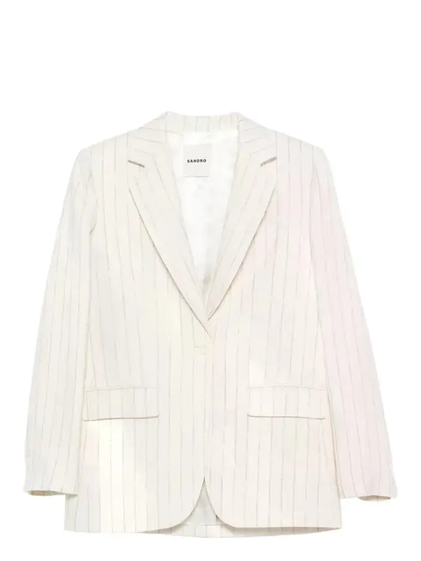 Sandro Striped-pattern Blazer - Neutrals