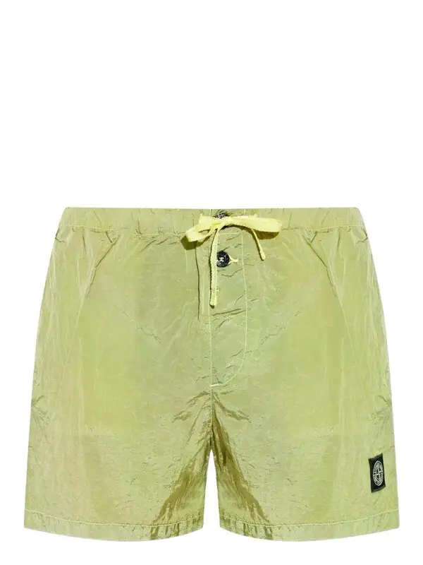 Stone Island Logo-patch Swim Shorts - Green