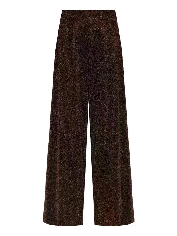 Oseree Pleated Wide-leg Trousers - Brown