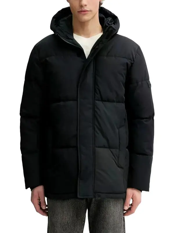 Hollister Hooded Puffer Coat - Black