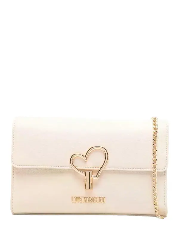 Moschino Heart Chain Crossbody Bag - Neutrals