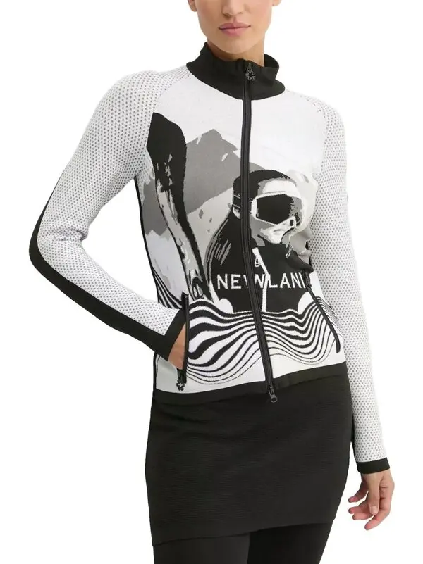 NEWLAND Graphic Zip Sweatshirt - White
