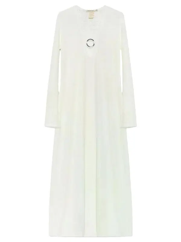 PARAMIDONNA Krista O-ring Textured Dress - White