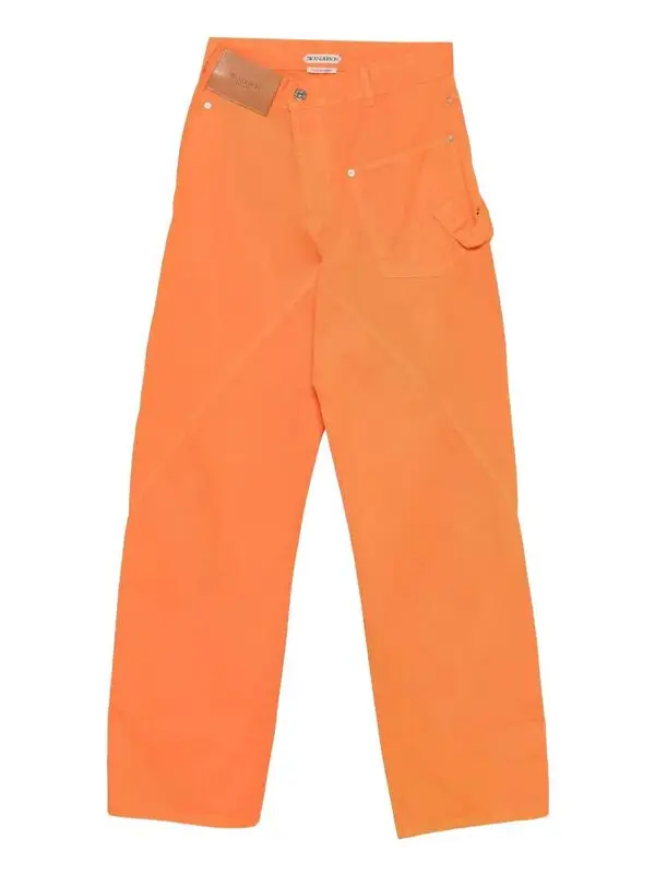 JW Anderson Patch Pocket Straight Leg Jeans - Orange
