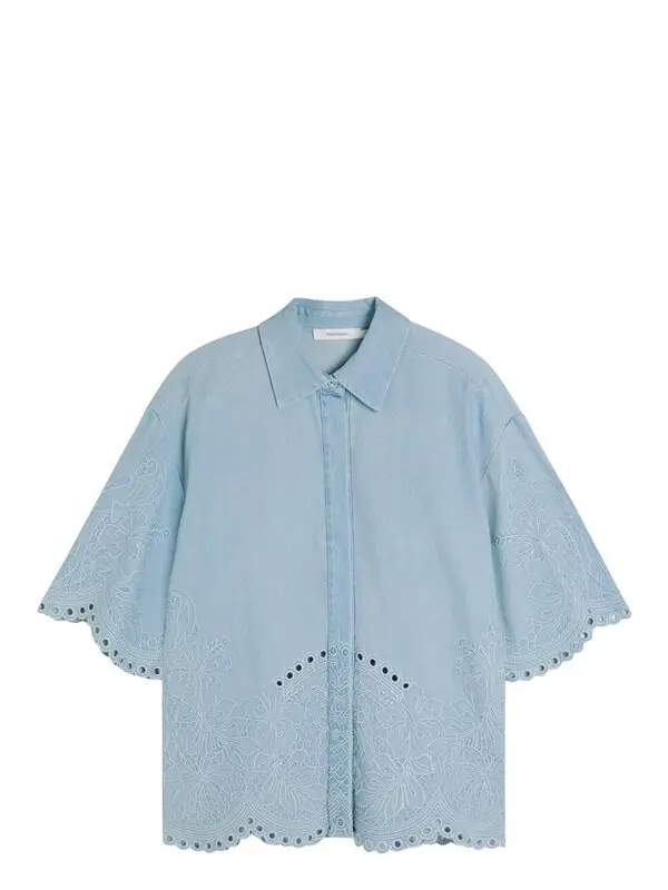 Zimmermann Daylight Embroidered Shirt - Denim