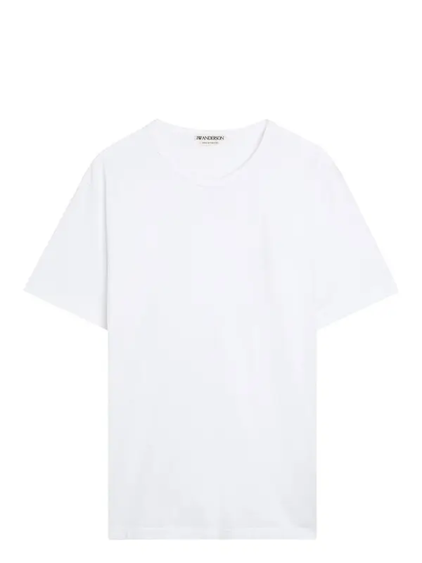 JW Anderson Logo-embroidered Cotton T-shirt - White