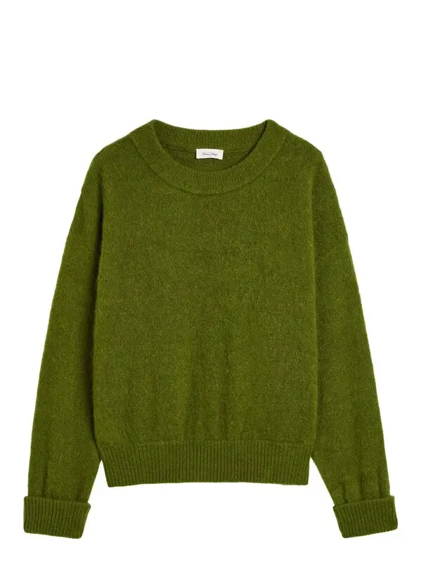 American Vintage Vitow Brushed Alpaca And Wool-blend Jumper - Dark Green