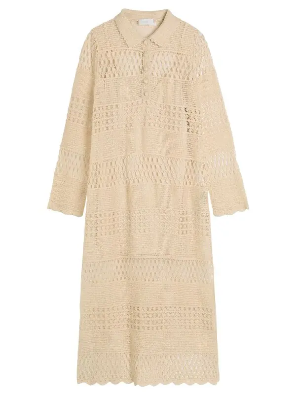 Zimmermann Wanderlust Sun Crochet Cotton-blend Midi Dress - Natural
