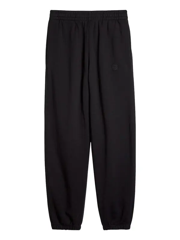 ANINE BING Karter Logo-embroidered Cotton Sweatpants - Black