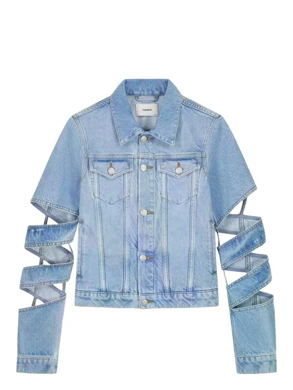 Coperni Spiral Denim Jacket - Blue