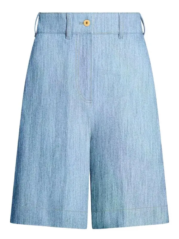 Patou Belt-loops Shorts - Blue
