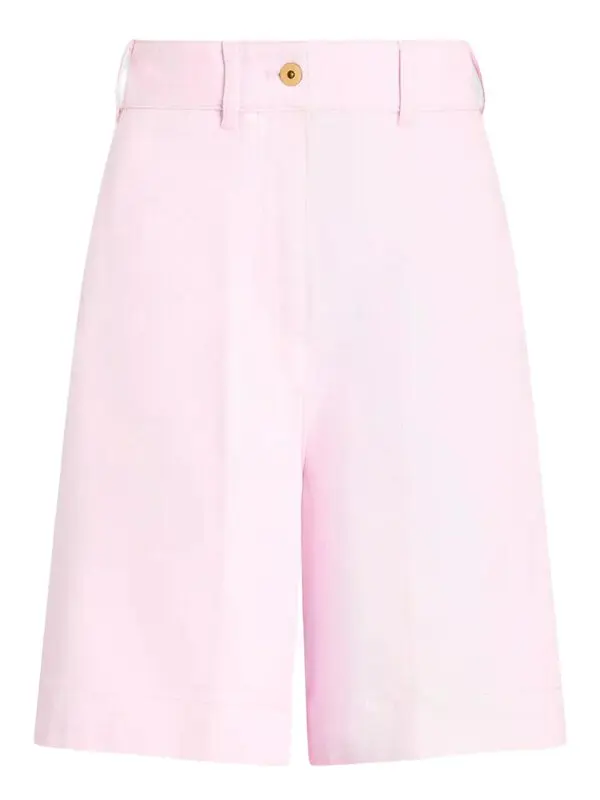 Patou Button-fastening Wide-leg Shorts - Pink