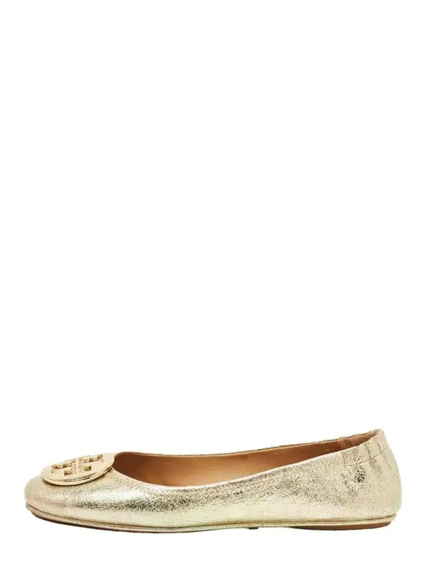 Tory Burch Minnie Leather Ballet Flats - Gold