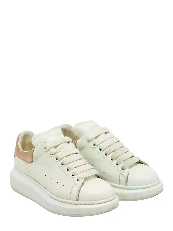 Alexander McQueen Oversized Low-top Leather Sneakers - Neutrals