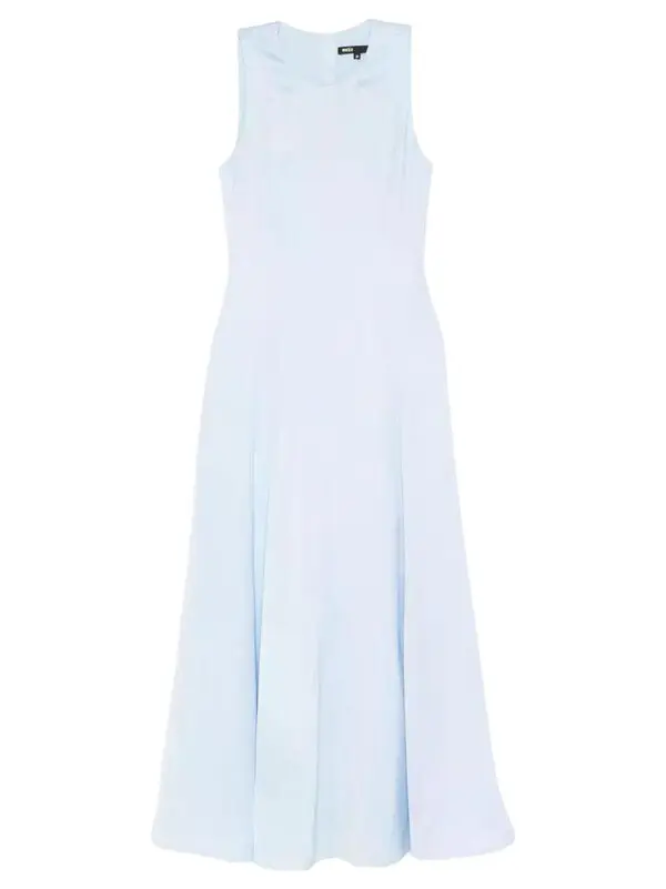 Maje Sleeveless A-line Midi Dress With Princess Seams - Blue