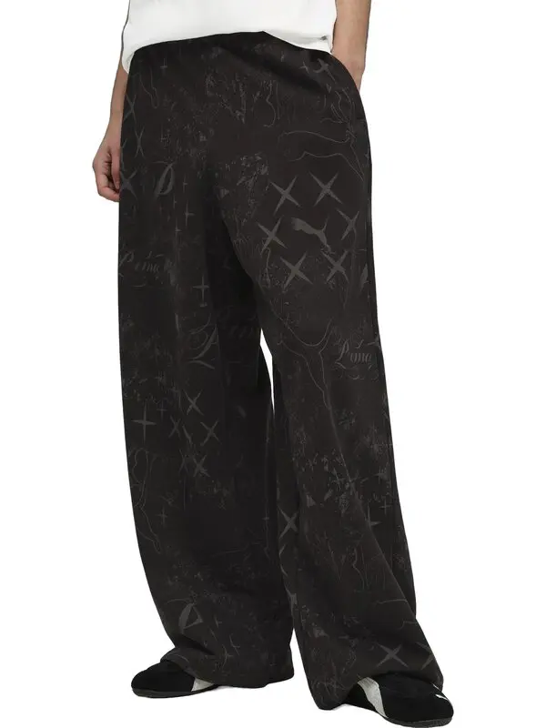 PUMA Graphic Fleece Lounge Pants - Black
