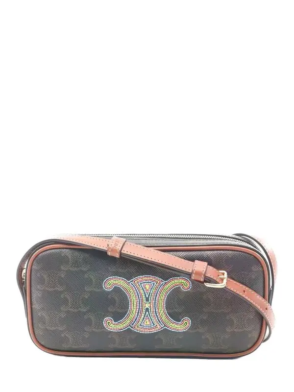 Celine 2010s Mini Triomphe Camera Bag - Brown