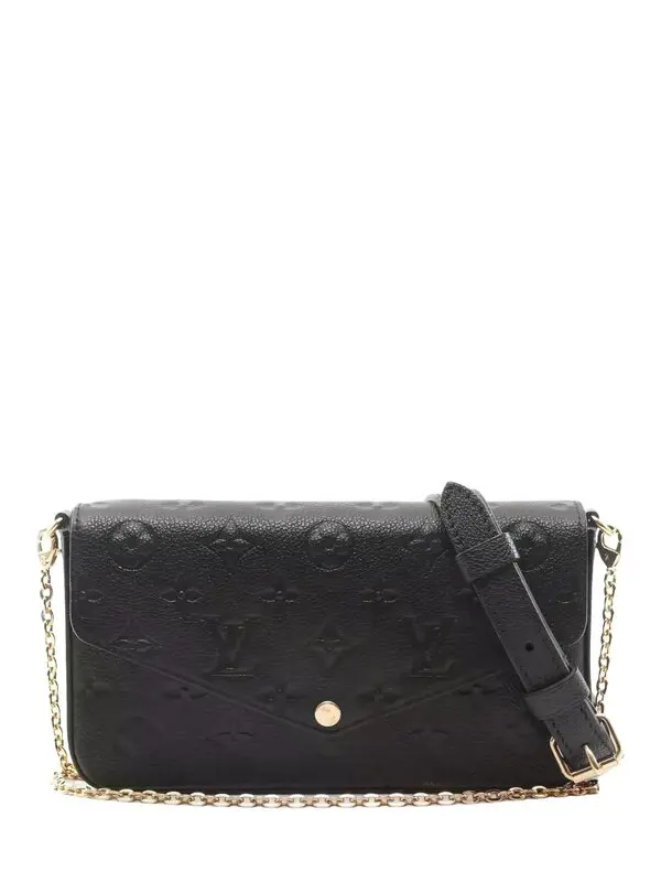 LOUIS VUITTON Félicie Leather Shoulder Bag - Black