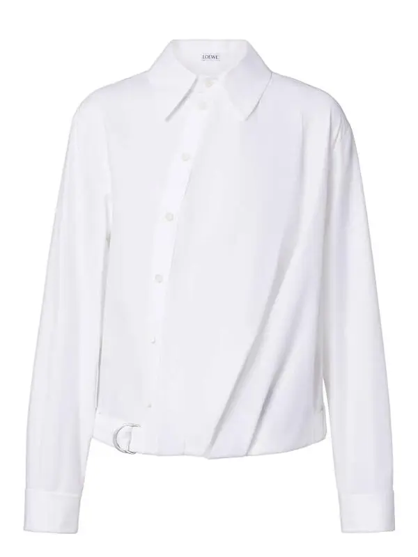 Loewe Striped Cotton Poplin Shirt - White