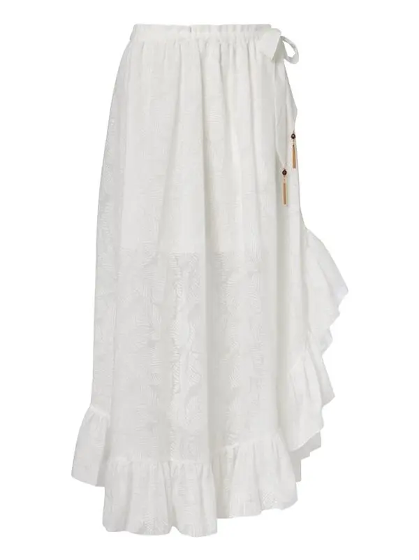 Zimmermann Daylight Ruffled Maxi Skirt - White