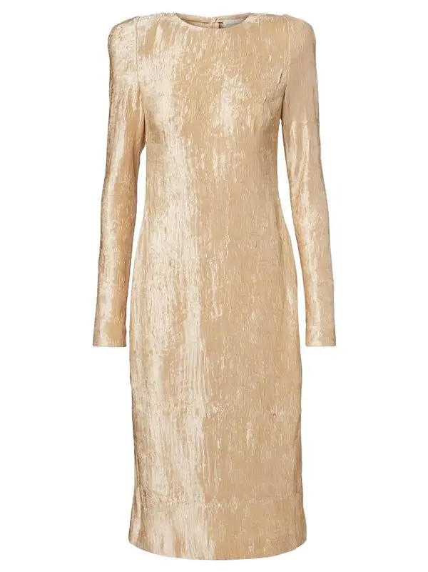 Magda Butrym Metallic-effect Cocktail Dress - Gold