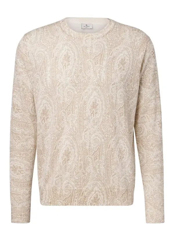 Etro Cotton And Silk Sweater - White