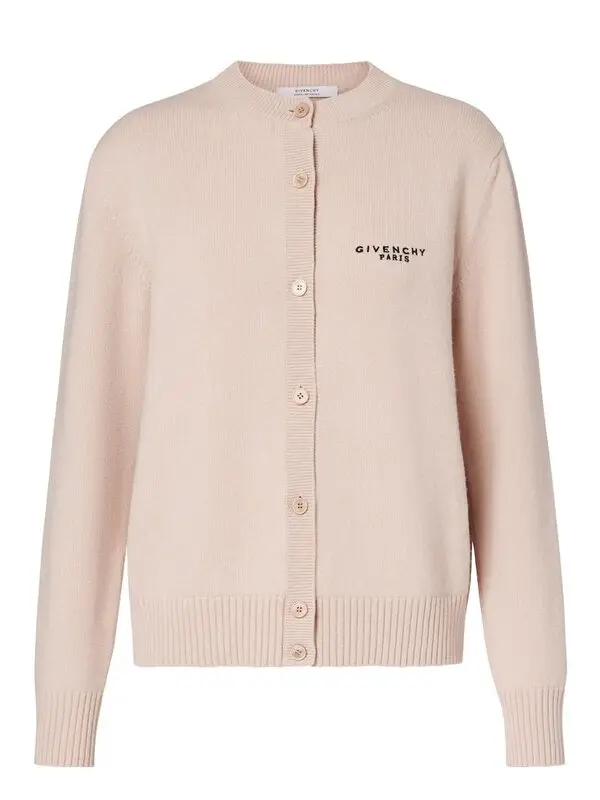 Givenchy Cropped Wool And Cashmere Cardigan - Pink