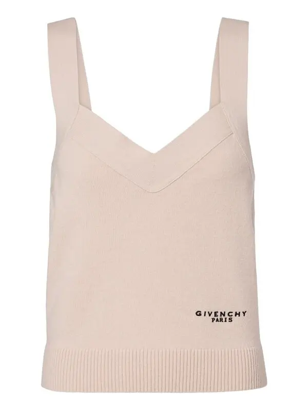 Givenchy Logo Wool And Cashmere Tank Top - Pink